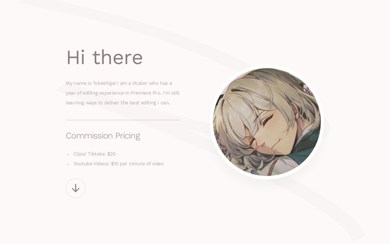 Tokeshige Editing Commission Site